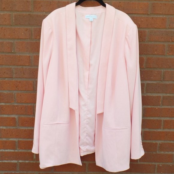 Boutique | Jackets & Coats | Boutique Pale Pink Open Front Lined Jacket ...